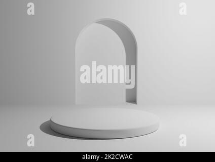White podium minimal design product scene. 3d rendering Stock Photo - Alamy