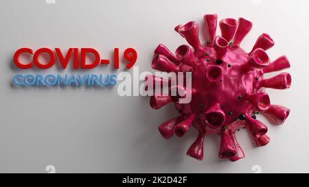 Detail of Corona Virus under the microscope. 3D illustration Stock ...