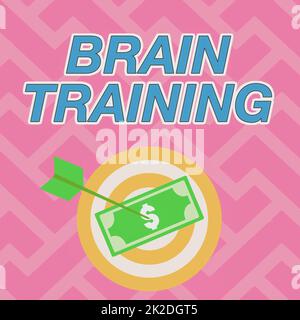 Text sign showing Brain Training. Word for mental activities to ...