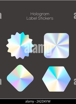 hologram label stickers vector illustration Stock Photo - Alamy