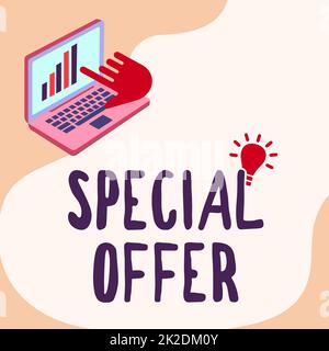 Text sign showing Special Offer, Business showcase Selling at a lower ...