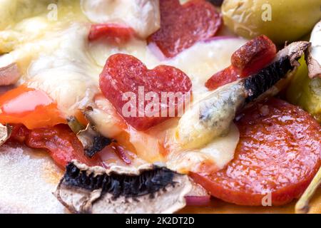 Heart Shaped Salami Stock Photo - Alamy