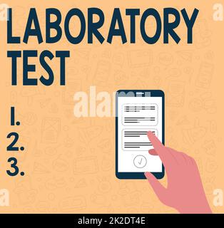 Text sign showing Laboratory Test. Word Written on Determination of a ...
