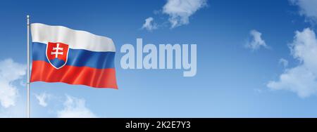 illustration of the Slovakian flag on a white background Stock Photo ...
