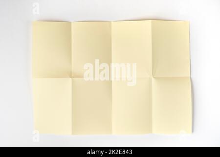 a blank sheet of paper with fold marks on a transparent background ...