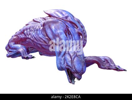 3D Rendering Alien Dog on White Stock Photo - Alamy