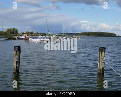 Lassan, marina on the Peenestrom Stock Photo - Alamy