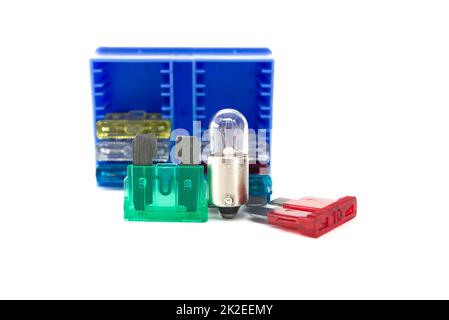Automotive blade type fuses Stock Photo - Alamy