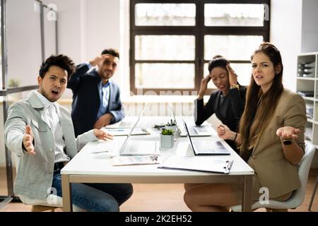 Angry Executives At Workplace Complaining Stock Photo - Alamy