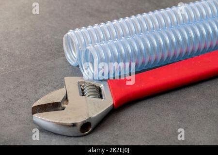 serrated kitchen drain pipe and wrench,-plumbing works-plumbing ...