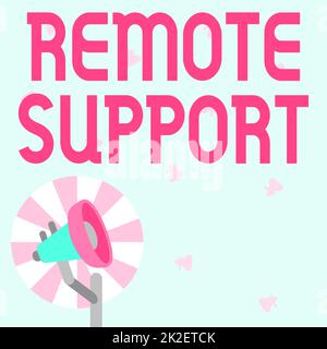 Conceptual display Remote Support. Concept meaning help endusers to ...