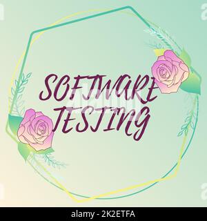 Sign displaying Software Testing. Conceptual photo investigation ...