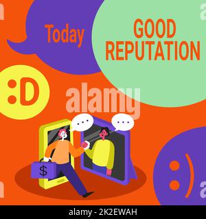 Text showing inspiration Good Reputation. Conceptual photo customer ...