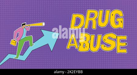 Inspiration showing sign Drug Abuse. Internet Concept Compulsive drug ...