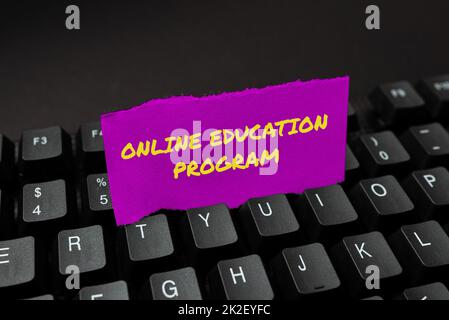 Handwriting text Online Education Program. Business concept Software ...