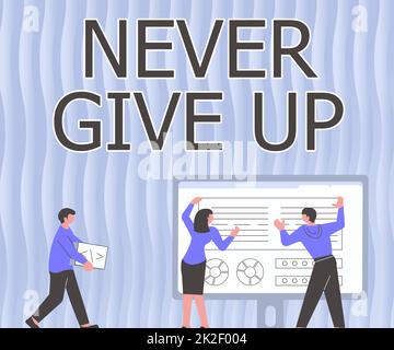 You never fail until stop trying. Motivation quote on natute background ...