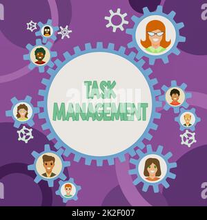 Text caption presenting Task Management. Conceptual photo the process ...