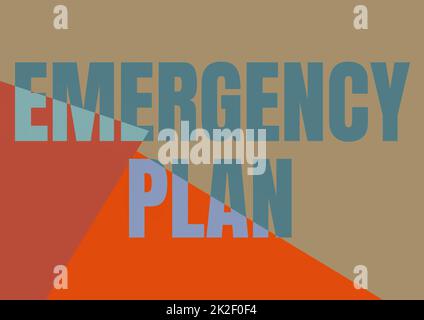 Inspiration showing sign Emergency Plan. Business approach instructions ...