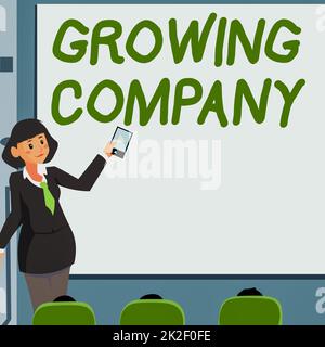 Inspiration showing sign Growing Company. Business approach a business ...