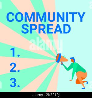Text caption presenting Spread The Word. Business idea Communicate the ...