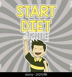 Writing displaying text Start Diet. Business approach special course ...