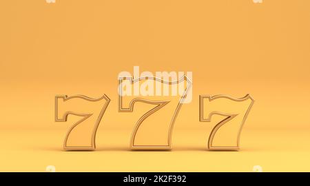 Yellow 777 sign 3D Stock Photo - Alamy