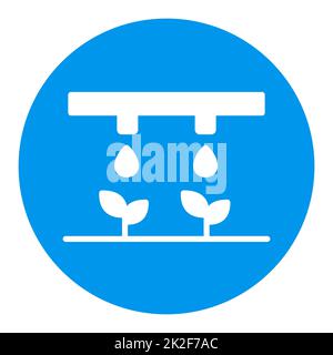 Drip irrigation system vector glyph icon Stock Photo - Alamy