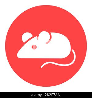 Field mouse vector isolated glyph icon Stock Photo - Alamy