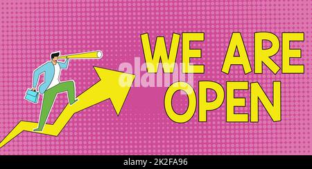 Man Drawing Holding Graph Arrow Showing Business Growth Stock Photo - Alamy