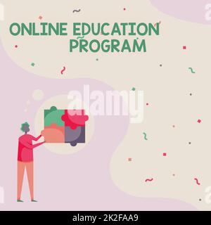 Text sign showing Online Education. Business showcase kind of learning ...