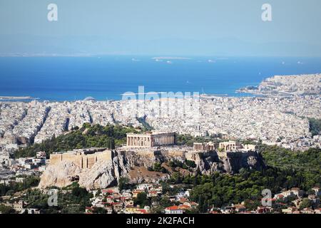 Night view of the beautiful Acropolis from the Areopagus Hill Stock Photo - Alamy