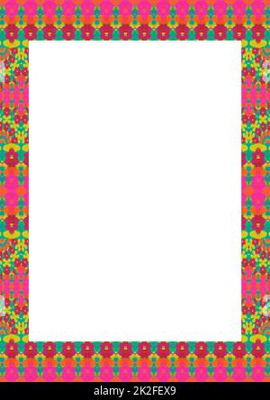 White frame background with decorated design borders Stock Photo - Alamy