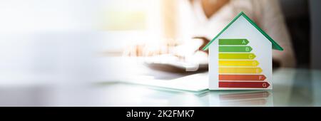 Energy Efficient House Calculator Stock Photo - Alamy