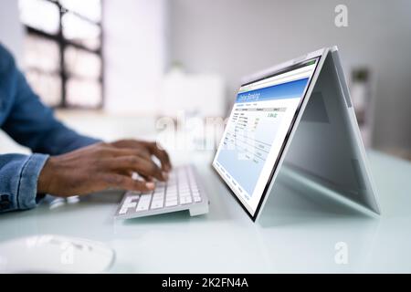 Electronic Bank Balance Statement And Transfer Stock Photo - Alamy