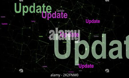 Update text against network background Stock Photo - Alamy