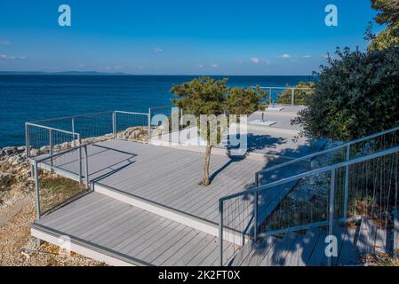 Off saison on the coast in Petrcane near Zadar in the dalmatian region ...