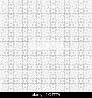 Large group of small white jigsaw puzzle pieces. 3D illustration Stock ...