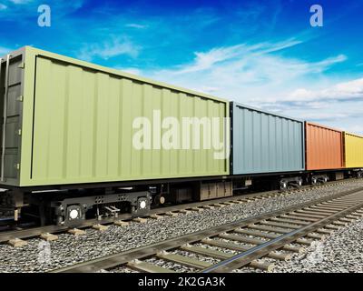 Yellow Freight Train Stock Photo - Alamy