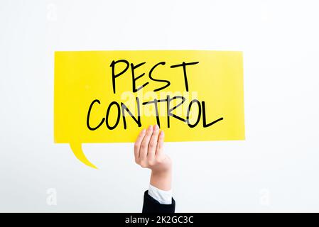 Text showing inspiration Pest Control. Conceptual photo Killing ...