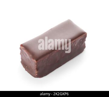 Tasty bird's milk candy on white background Stock Photo - Alamy