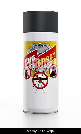 mosquito repellent spray can isolated on white background Stock Photo ...