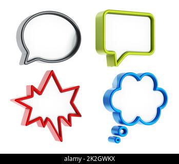 Blank speech balloons Stock Photo - Alamy