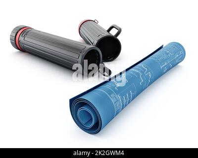Plan tube for easy transportation Stock Photo - Alamy