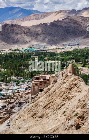 View of Leh Palace from Old town of Leh, Ladakh, India Stock Photo - Alamy