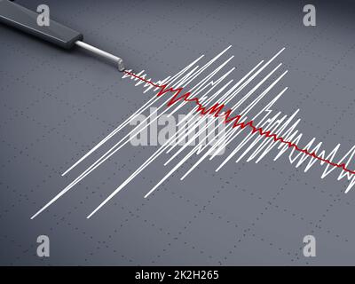 Seismic activity graph Stock Photo - Alamy