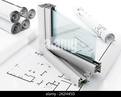PVC window detail Stock Photo - Alamy