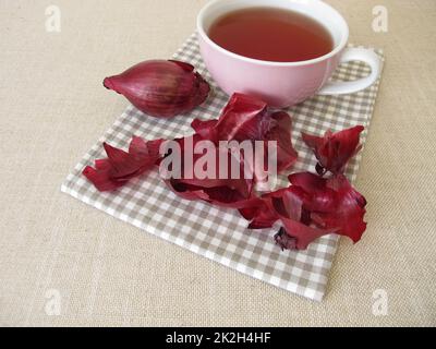A cup of red onion peel tea Stock Photo - Alamy