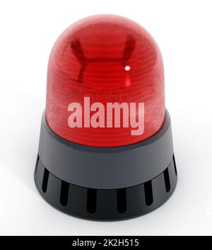 3d illustration. Traffic light with Red color. Isolated white ...
