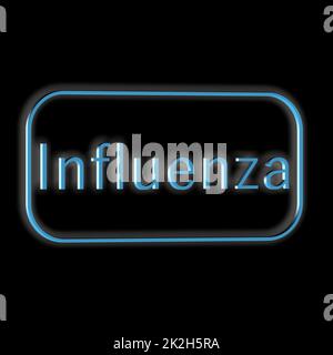 influenza - Word or text as 3D illustration, 3D rendering Stock Photo ...