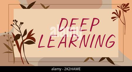 Conceptual display Deep Learning, Business approach Hierarchical ...